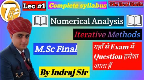 Iteration Methodfixed Point Iteration Method Part 1unit 1 Numerical Analysismsc