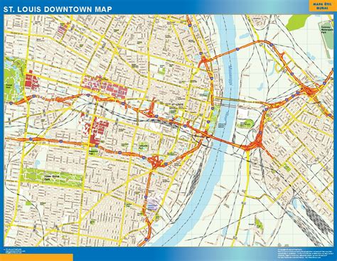 St Louis Downtown Map Australia Wall Maps Shopping Online