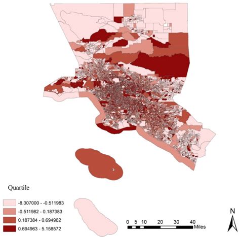 Spatial Distribution Of Workplace Accessibility In The Los Angeles Msa