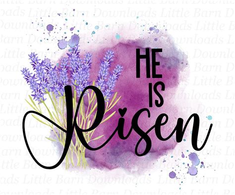 He Is Risen Png Easter Clipart Easter Sublimation Graphics Etsy Uk
