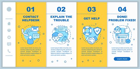 Customer Support Onboarding Mobile Web Pages Vector Template Customer Service Client Manger