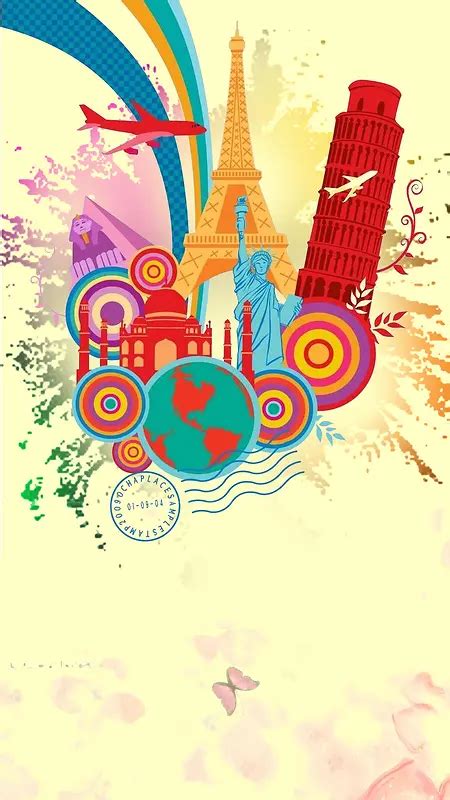 世界著名旅游景点h5背景背景图片素材下载 图片编号qlgvnaom 免抠素材网