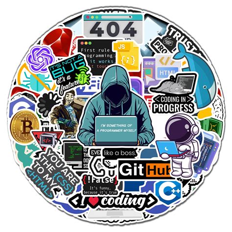 Bigzoro 50 Pcs Programming Developer Stickers Coding Vinyl