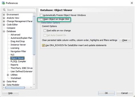 Oracle Sql Developer Table Options In Tree View Stack Overflow