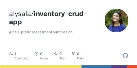 Github Alysalainventory Crud App June Z Prefix Assessment Submission