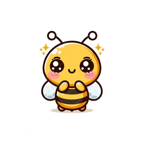 Premium Vector Cute Bee Vector On White Background