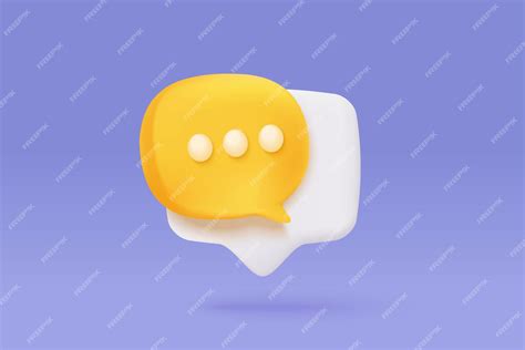 파스텔 배경에 고립 된 소셜 미디어 아이콘에 3d 연설 거품 기호 댓글 스레드 언급 또는 소셜 미디어와 사용자 응답 기호 그림자