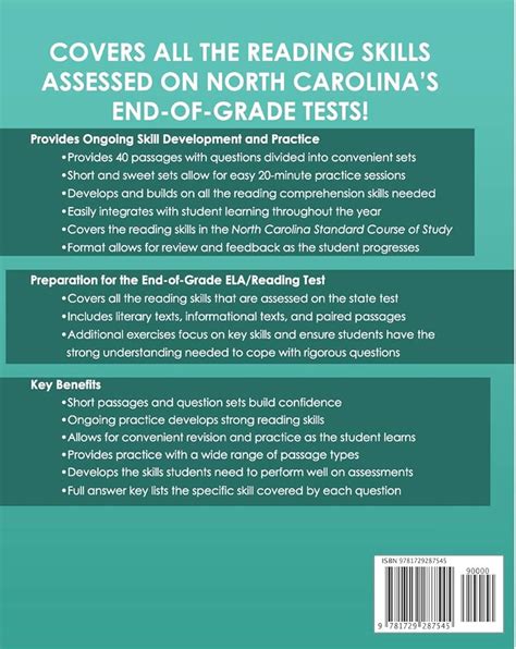 North Carolina Test Prep Reading Skills Workbook Daily