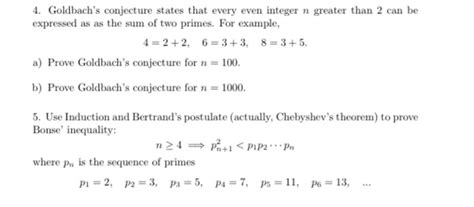 Solved 4 Goldbachs Conjecture States That Every Even