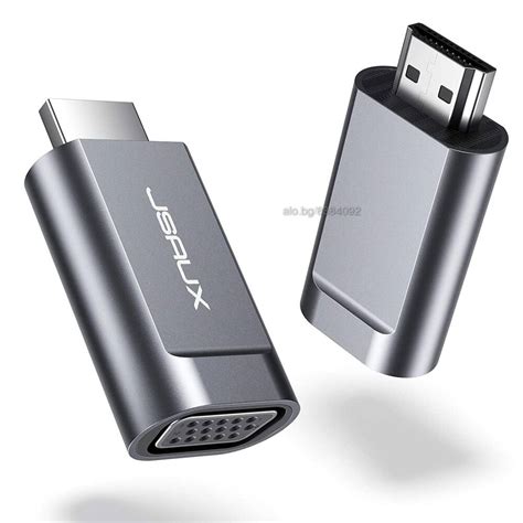 Jsaux Hdmi към Vga 1080p адаптер конвертор мъжки към женски алуминиев Кабели Конекто