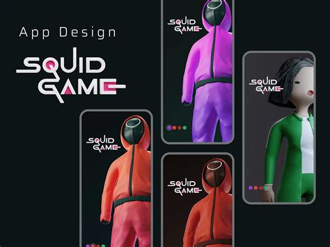 squid game app ui design on behance