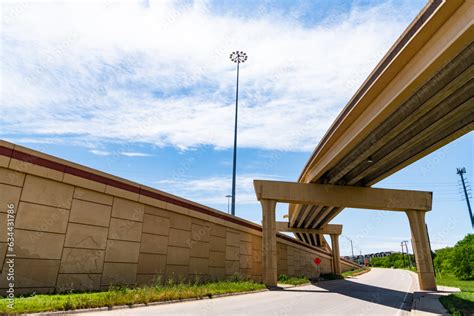 Flyover Architecture Of Transport System Bridge Overpass On Highway