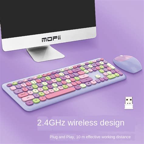 Mixed Color Keycap 2 4g Usb Wireless Keyboard And Wireless Mouse Set Shopee Philippines