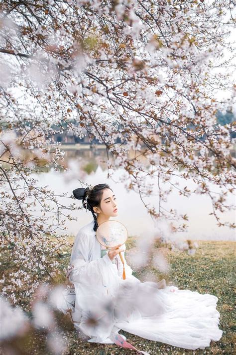 梦仙游樱花树下古风人像摄影 古装摄影 中国古风图片大全 古风家