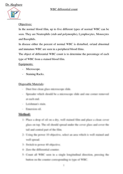 Solution Lab 3 Wbc Diff Count Studypool
