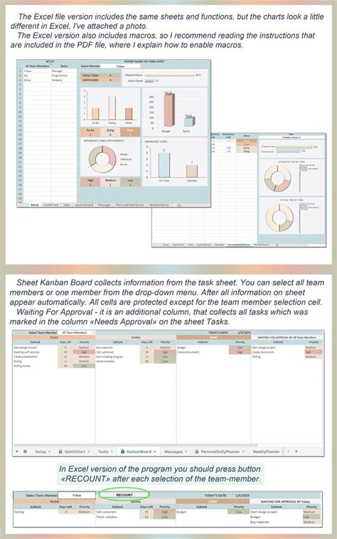 Project Planner Gantt Chart Project Management Template Project Tracking Kanban Board