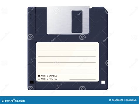 Diskette Or Floppy Disk Is An Old Medium To Store Information On Retro Computers Stock Vector