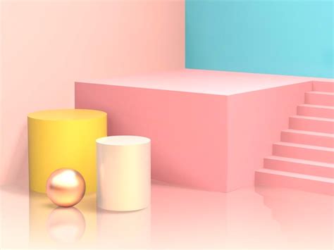 Premium Vector Minimal Scene With Geometry Element