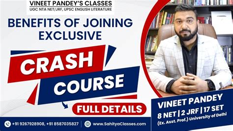 Benefits Of Joining Exclusive Crash Course For Ugc Net Exam By Vineet Pandey Complete Details