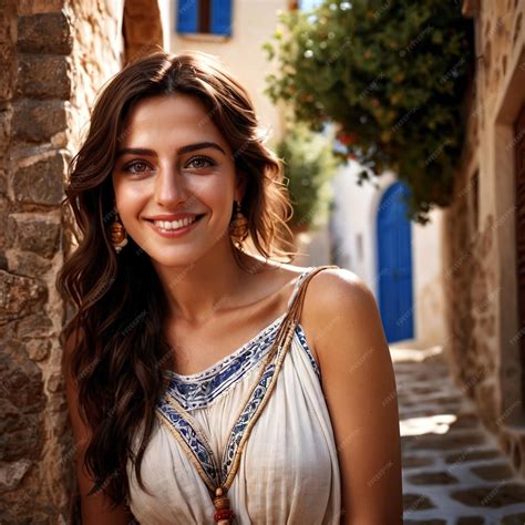 Premium Photo Greek Woman From Greece Typical National Citizen