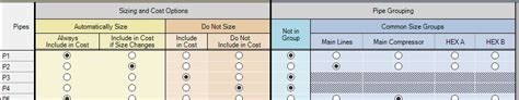 Sizecost Assignments Panel