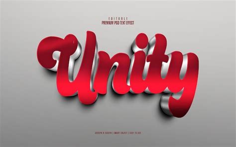 Premium Psd Unity Editable Premium 3d Psd Text Effect