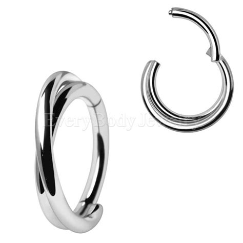 316l Stainless Steel Multi Faceted Prism Cut Seamless Clicker Ring