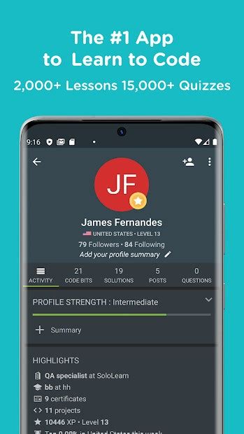 T L Charger Sololearn Learn To Code For Free Gratuit Pour Android