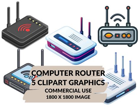 Computer Router Icon Clipart Router Png Files Instant Download