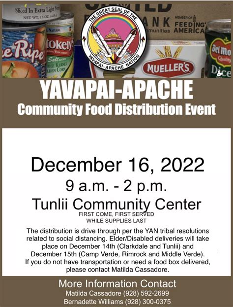 Community Food Distribution Yavapai Apache Nation