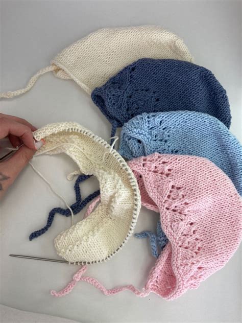 Чепчик для новорождённого спицами в 2025 г Вязаная детская шапка Вязание Детская шапочка