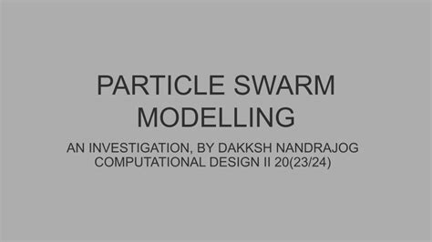 Particle Swarm Modelling Iaac Blog