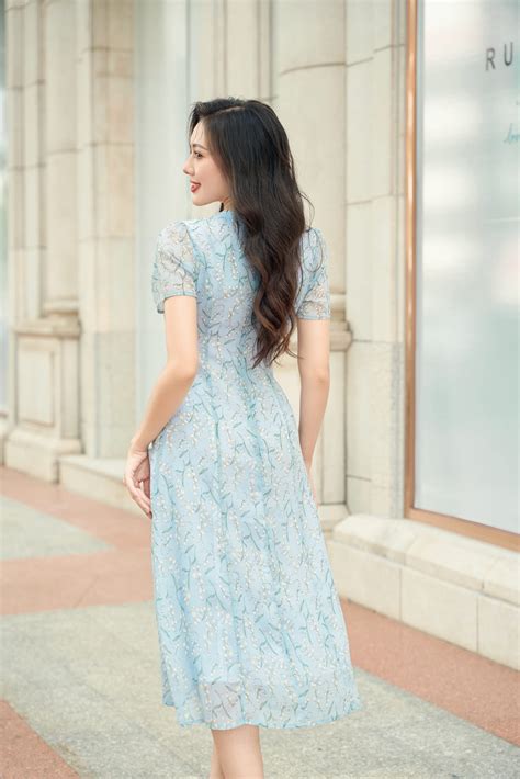 Đầm Hoa Katia Xanh The Kat Cửa Hàng Thời Trang Cao Cấp
