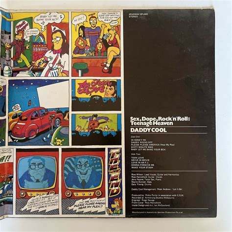 Daddy Cool Sex Dope Rocknroll Teenage Heaven Vinyl 1972 Record