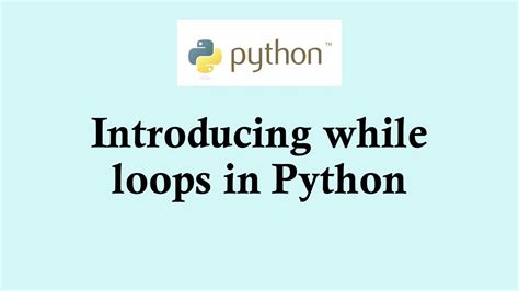 Python Basic Course Python While Looping Youtube