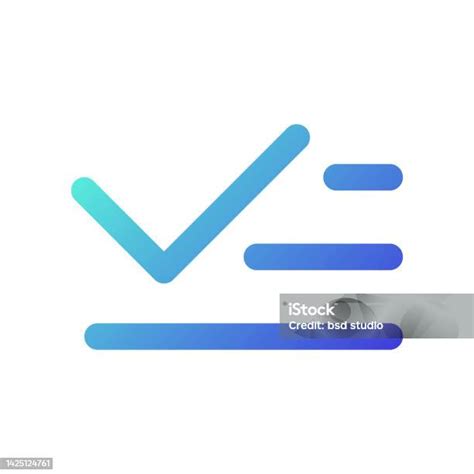 목록 및 체크 마크 픽셀 완벽한 그라디언트 선형 Ui 아이콘 개념에 대한 스톡 벡터 아트 및 기타 이미지 개념 그라데이션 그래픽 사용자 인터페이스 Istock