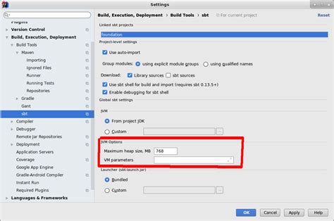 Unable To Set Sbt Heap Size In Idea Ides Support Intellij Platform Jetbrains