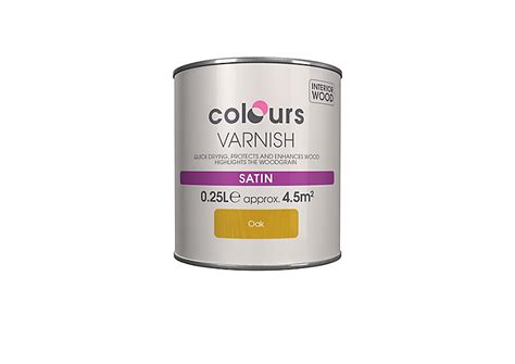 Colours Oak Satin Wood Varnish 0 25l Diy At Bandq