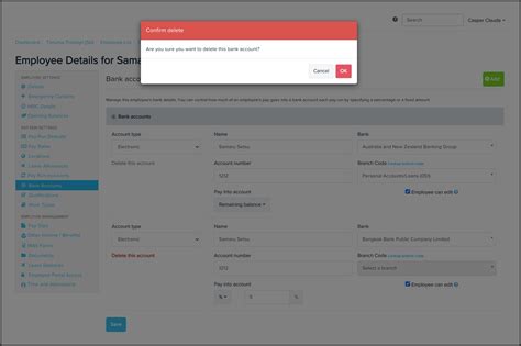 Employee Bank Accounts Payroll Web Platform Employment Hero Help