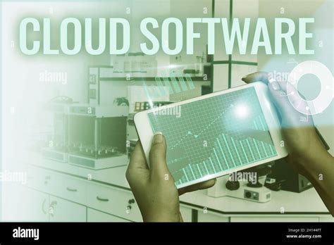 Text Caption Presenting Cloud Software Word Written On Programs Used In Storing Accessing Data