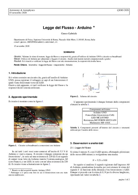 Pdf Arduino Legge Del Flusso