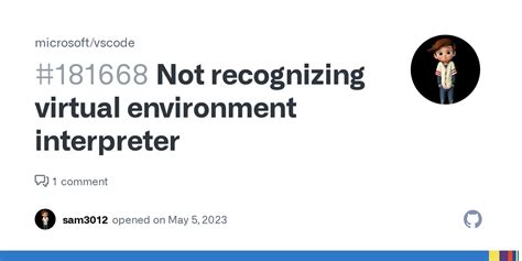 Not Recognizing Virtual Environment Interpreter · Issue 181668
