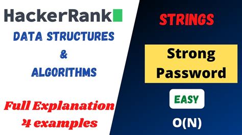 Strong Password Solution Hacker Rank Problem Solving Algorithms