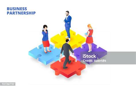 사람들과 벡터 아이소메트릭 퍼즐입니다 비즈니스 파트너십 개념 3차원 형태에 대한 스톡 벡터 아트 및 기타 이미지 3차원 형태 경영자 남성 Istock