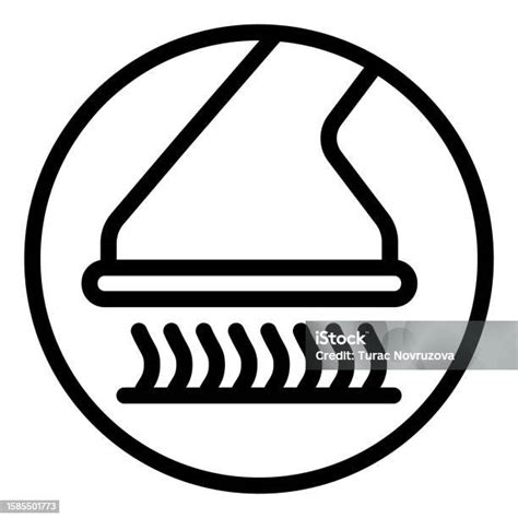 진공 청소기 라인 아이콘 세차 개념 흰색 배경에 진공 청소기 사인 호스 청소 호스 아이콘 개요 스타일로 내부를 청소하는 과정 벡터 그래픽 개념에 대한 스톡 벡터 아트 및