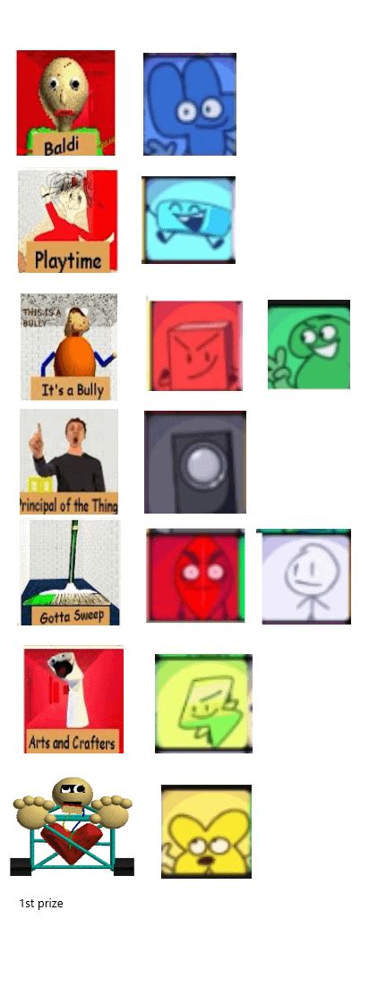 If I Ever Planned To Make A Bfdi X Baldis Basic Crossover What Would You Think Of This Cast