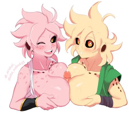 Rule 34 2girls Aka Nobodyy Arakai Blush Boobjob Breasts Dragon Ball