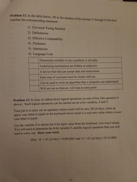 Solved Problem 9 The Following Questions Refer To A 6 Bit Binary