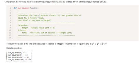 solved 4 implement the following function in the pydev
