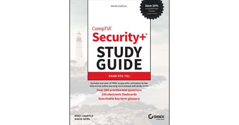 CompTIA Security Study Guide With Over 500 Practice Test Questions 9th Edition Book